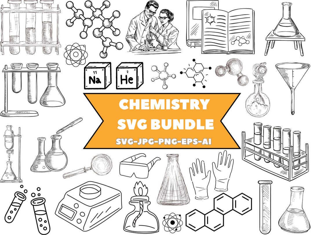 Chemistry SVG Bundle,chemistry SVG Cut Files for Cricut,chemistry PNG ...