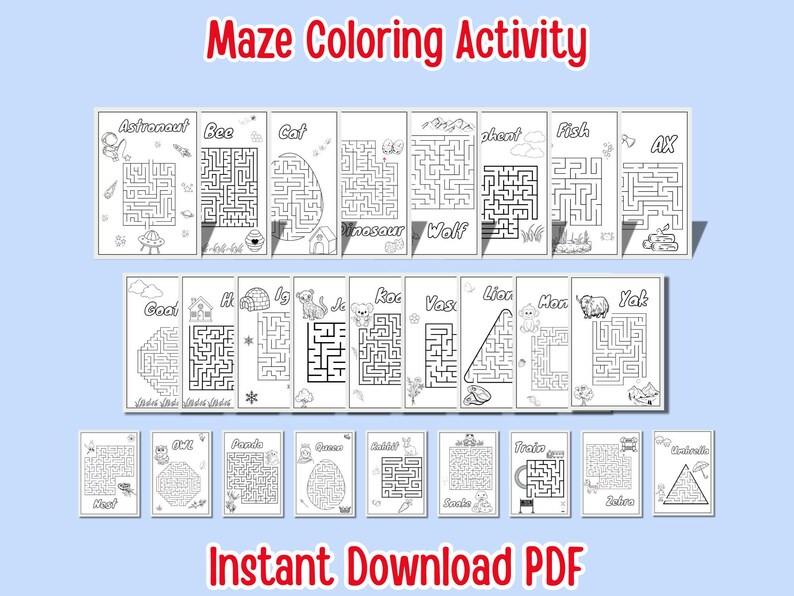 Mazes to Print for Kids With Solutions,learning Materials for Kids,fun ...