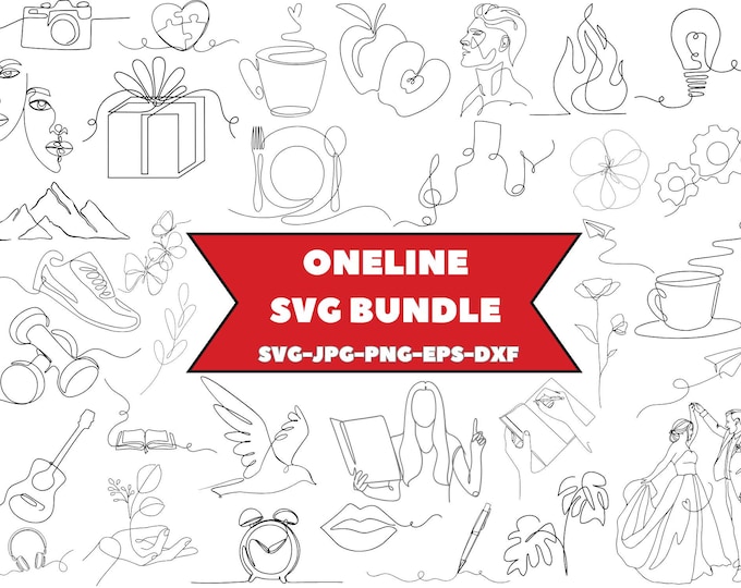 Line Art Svg | Line Art Svg Bundle , Minimal Svg | Floral Line Art Svg ...