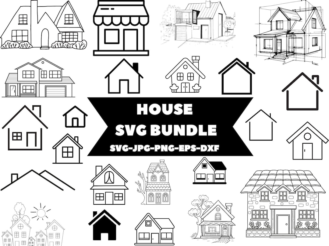 Haus svg bündel, Haus Clipart, kleines Haus svg bündel, kleines Haus ...