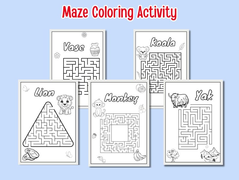 Mazes to Print for Kids With Solutions,learning Materials for Kids,fun ...