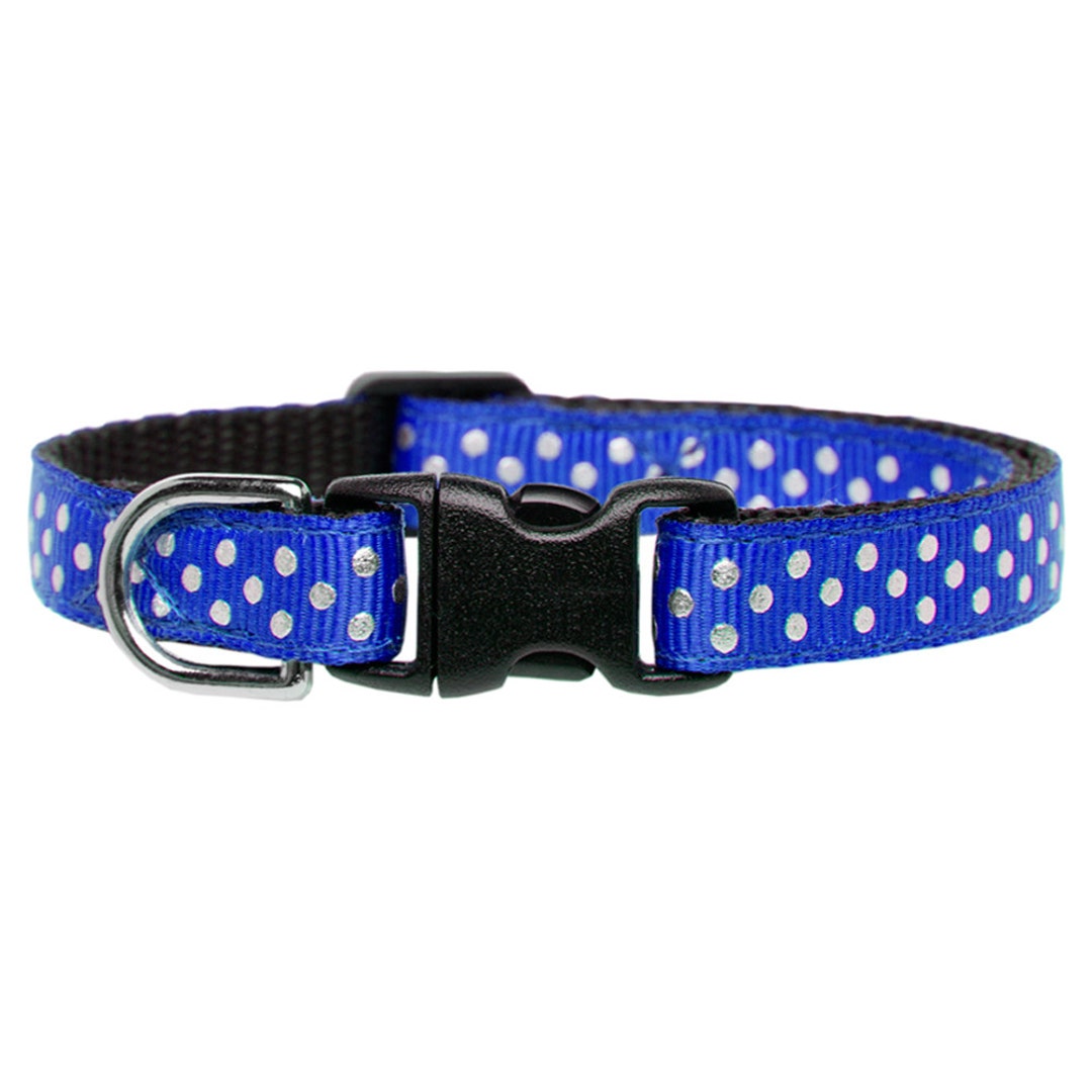 Cat Collar - "the Future is Bright" - Holiday Blue With Silver Metallic ...