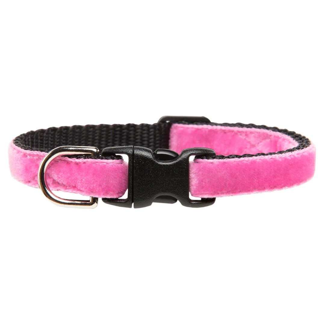 Cat Collar - "the Ringleader" - Cat Collar - Bright Pink Velvet - Etsy