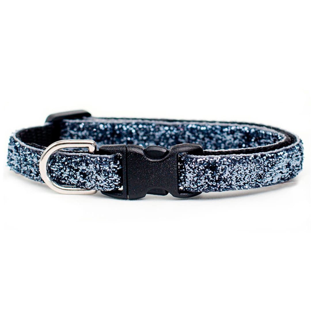 Cat Collar - "the Catwalk" - Gray Sparkle - Etsy