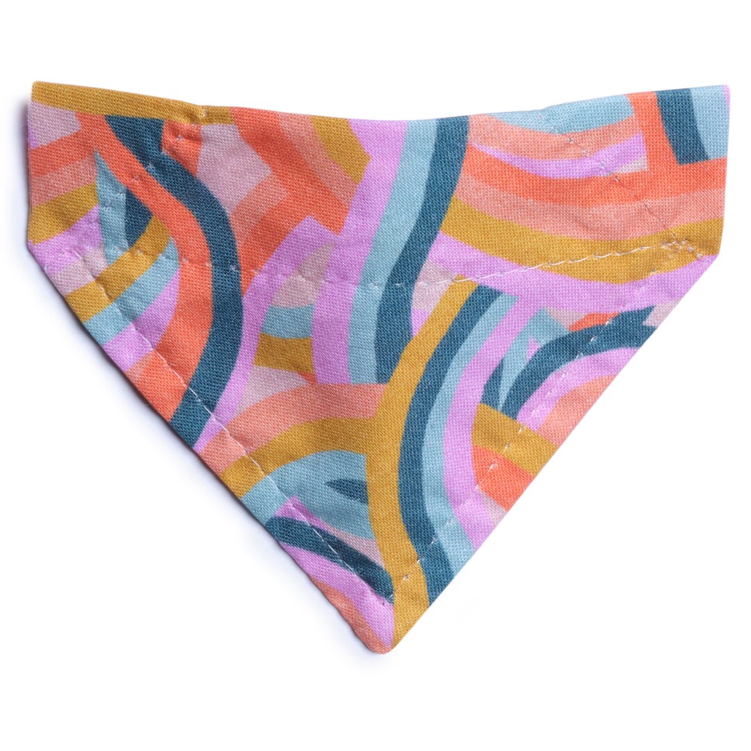 Cat Bandana - "the Zero Gravity" - Squiggle Print Bandana for Cat ...