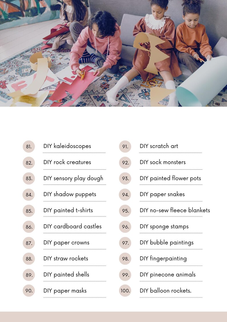 100 Arts & Crafts Idea's for Kids - Etsy