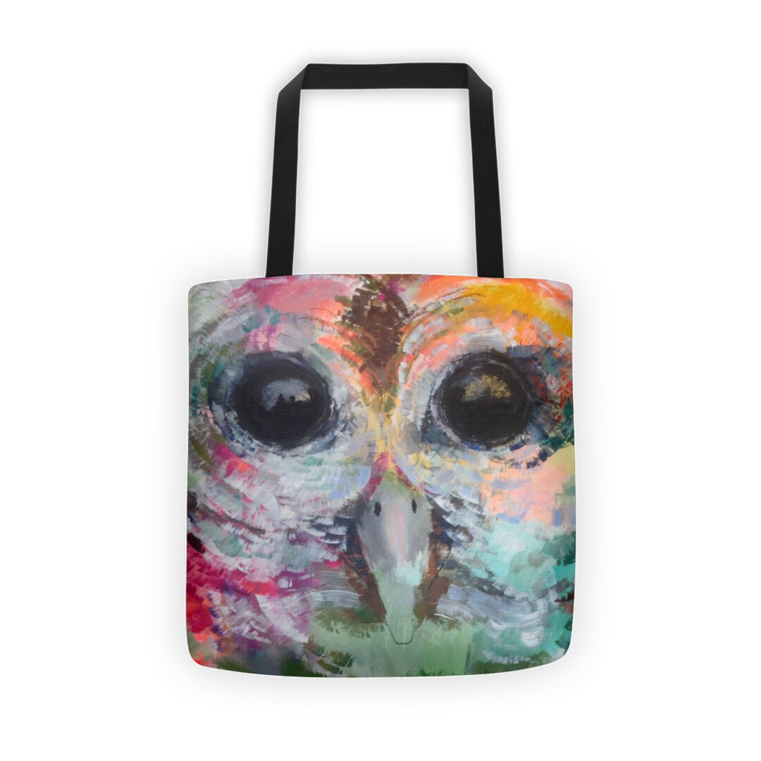 Owl, Owl Gift, Tote Bag, Canvas Bag, Owl Tote Bag, Owl Tote, Animal ...