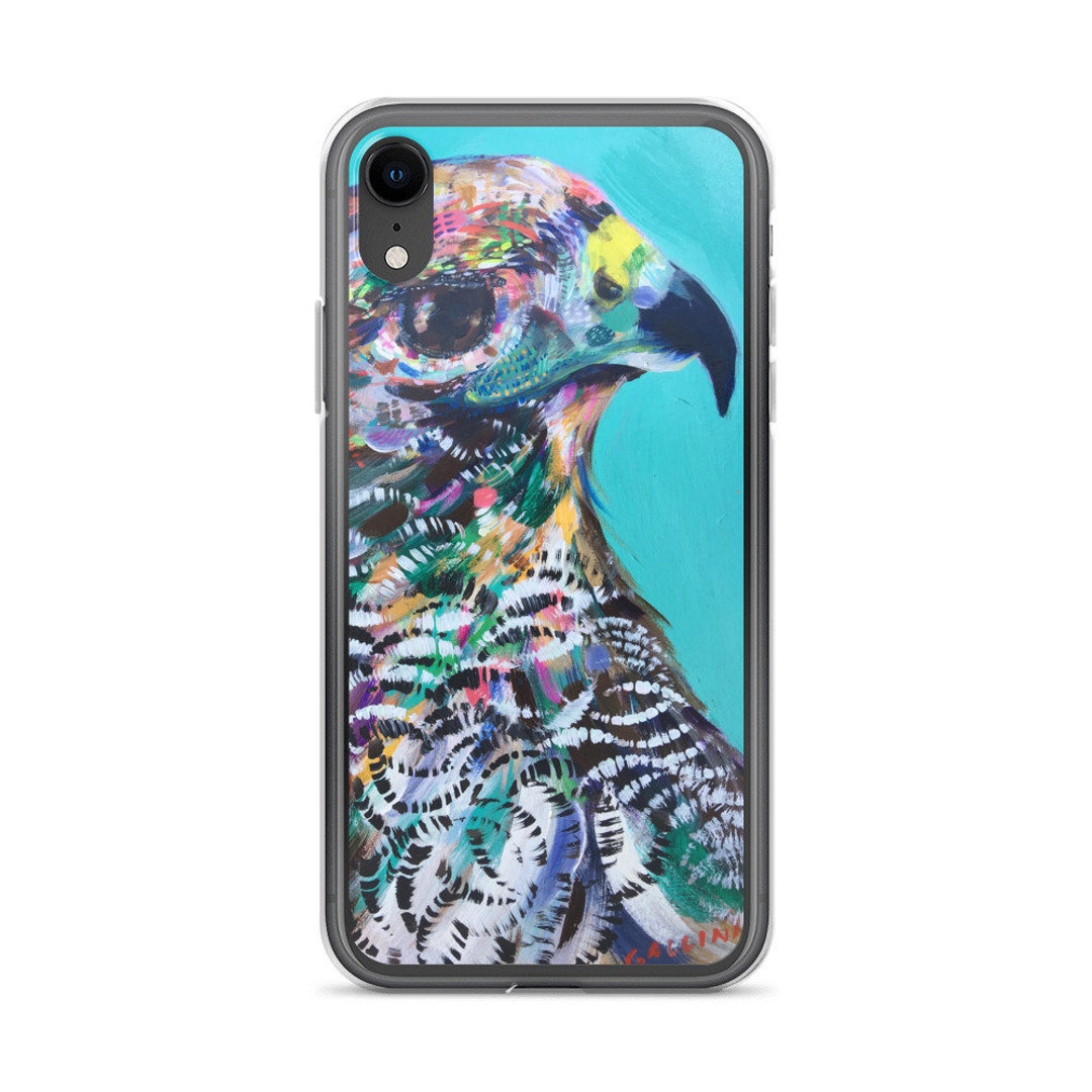 Painted Hawk Phone Case: Bird of Prey Art, Animal Lover Gift - Etsy