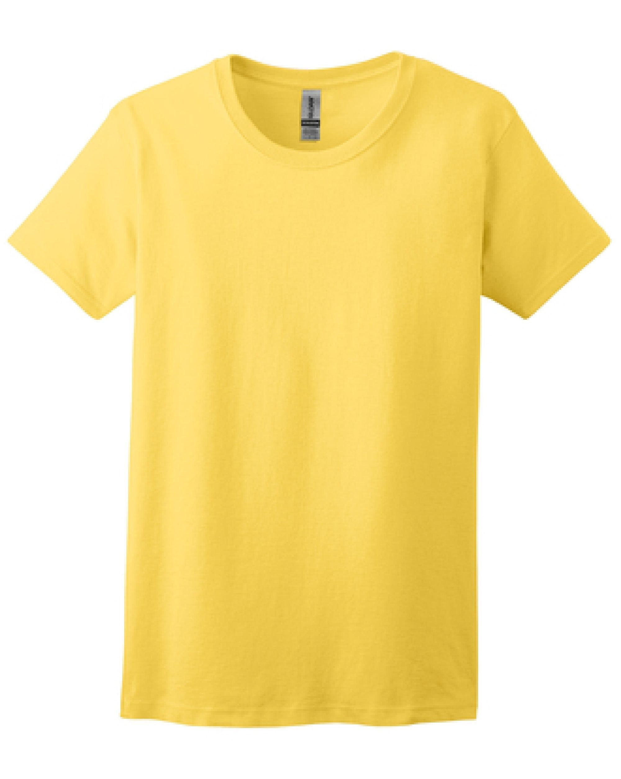 Womens Yellow Shirt Plain No Design Short Sleeve Gildan Top - Etsy