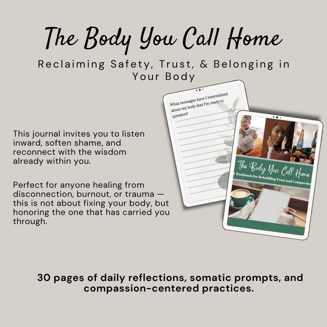 The Body You Call Home Journal | Self-compassion + Body Trust Workbook ...