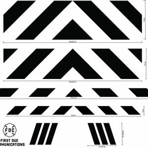 Reflective Chevron Decal Panel 18”x64” Red/black/white - ORALITE PPV Tahoe - Etsy