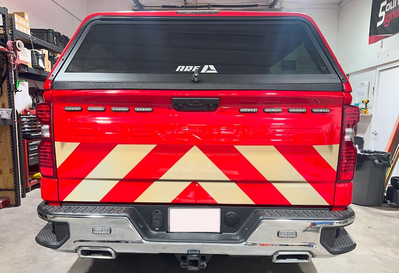 Reflective Chevron Decal: ORALITE Silverado Truck Tailgate Vinyl - Etsy