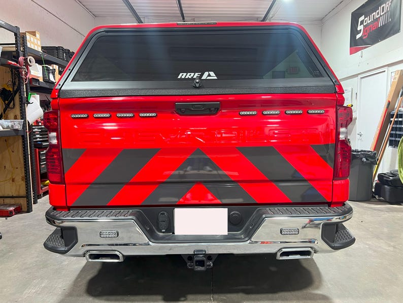 Reflective Chevron Decal 14”x64” Red/black/white ORALITE Silverado ...