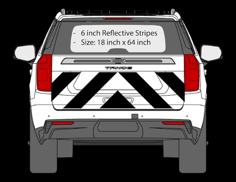 Reflective Chevron Decal Panel 18”x64” Red/black/white - ORALITE PPV ...