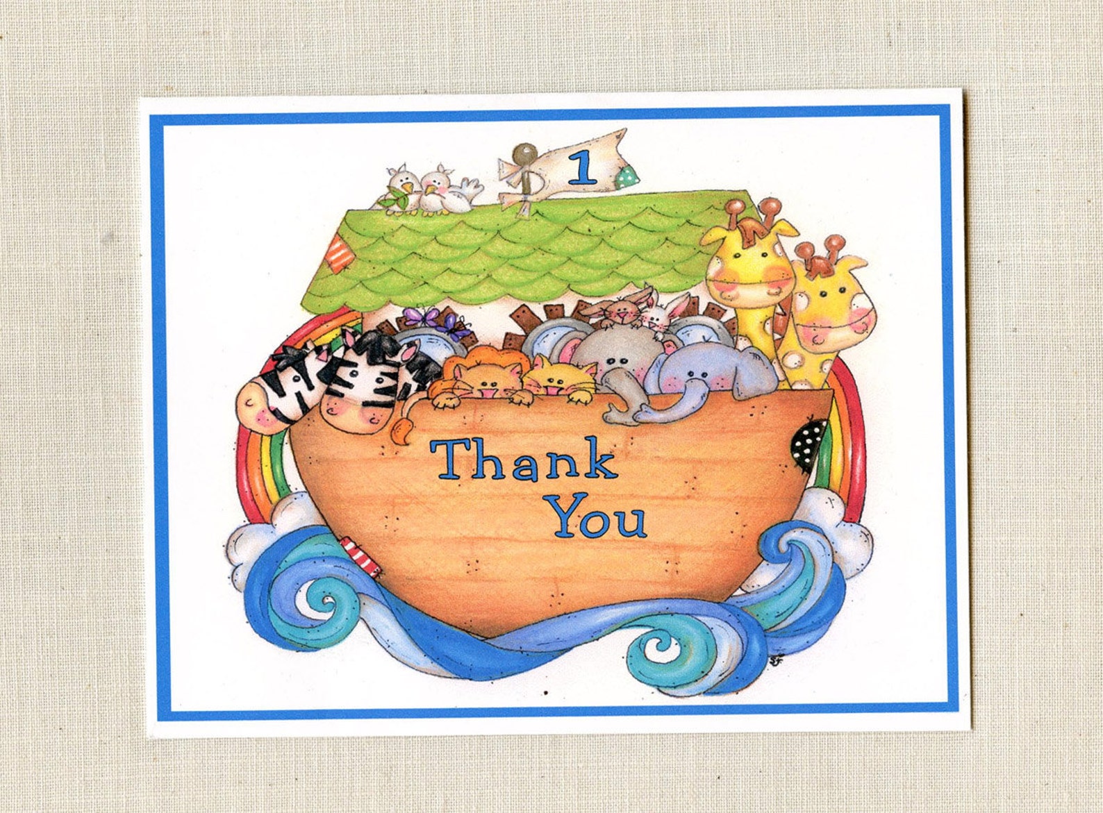 10 Noah's Ark Birthday Party or Baby Shower Thank You | Etsy