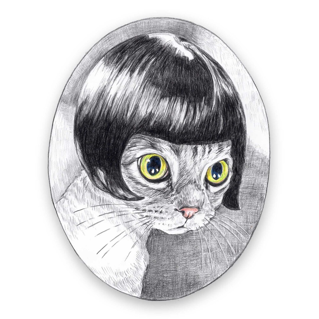 Silent Movie Star Cat Wall Decal Self-adhesive and Reusable - Etsy