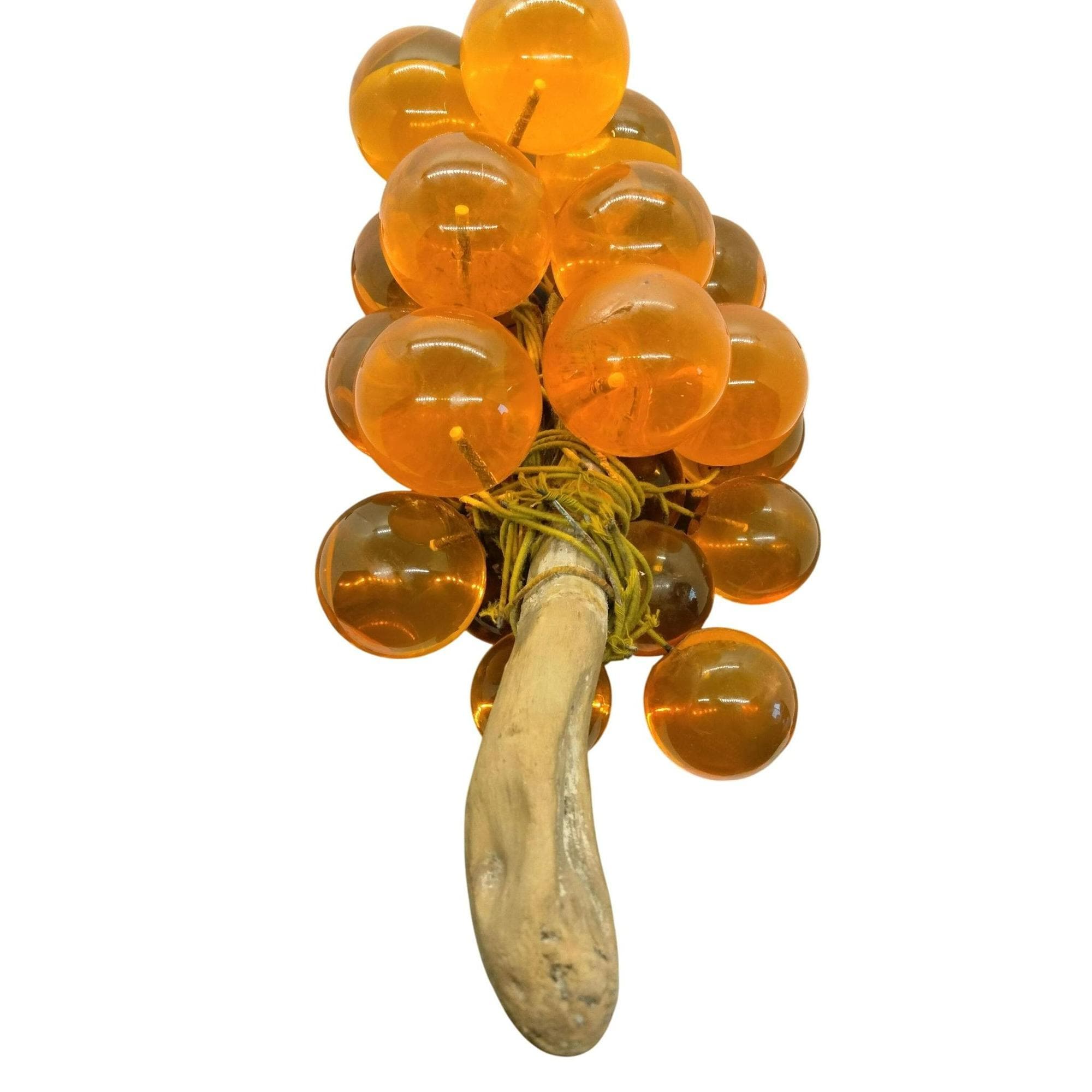 Mid Century Modern Lucite Grape Cluster on Driftwood - Etsy