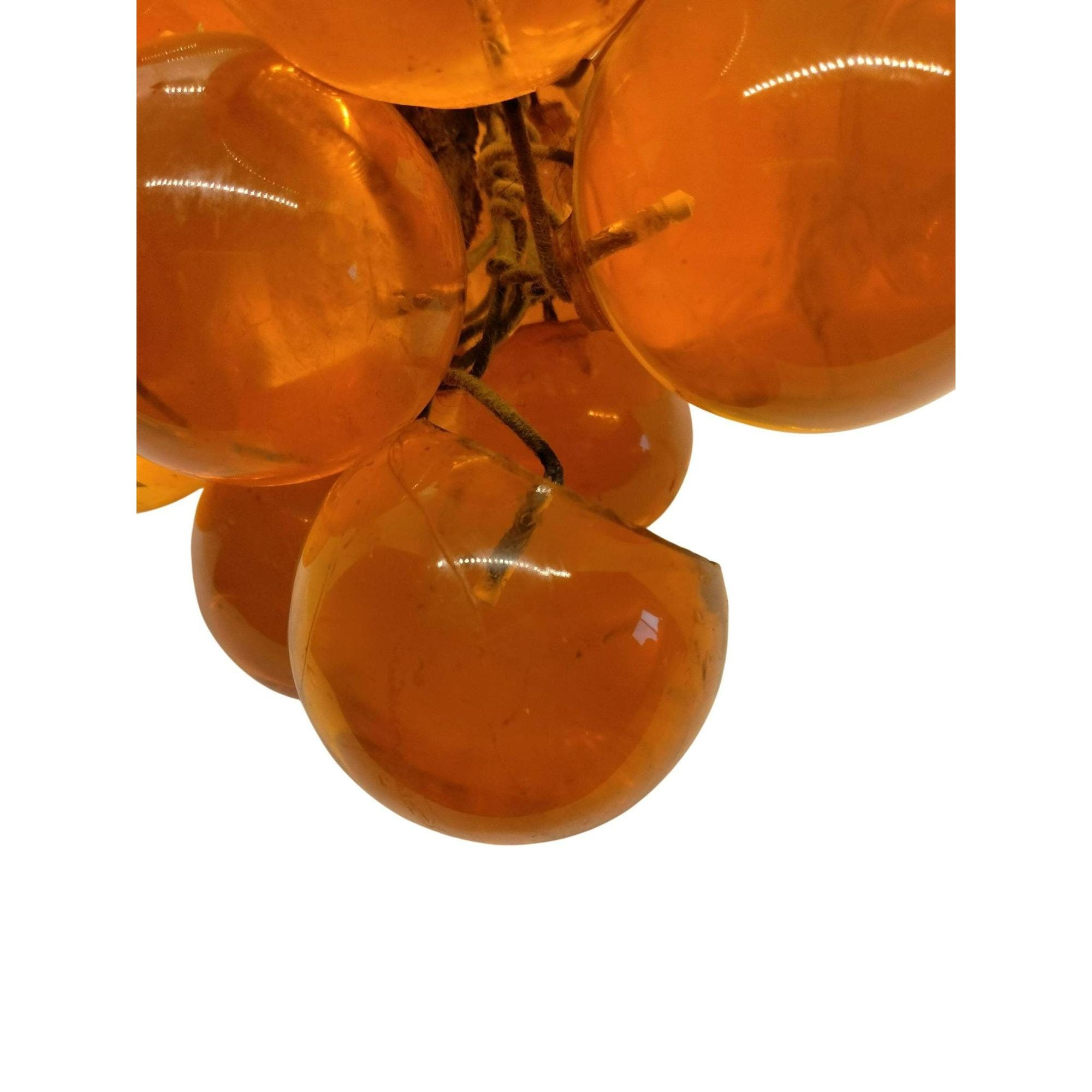 Mid Century Modern Lucite Grape Cluster on Driftwood - Etsy