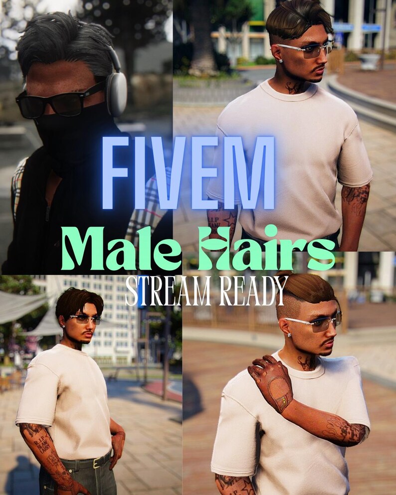 Fivem Ready - Optimized Low Poly Male Hair Pack - Etsy