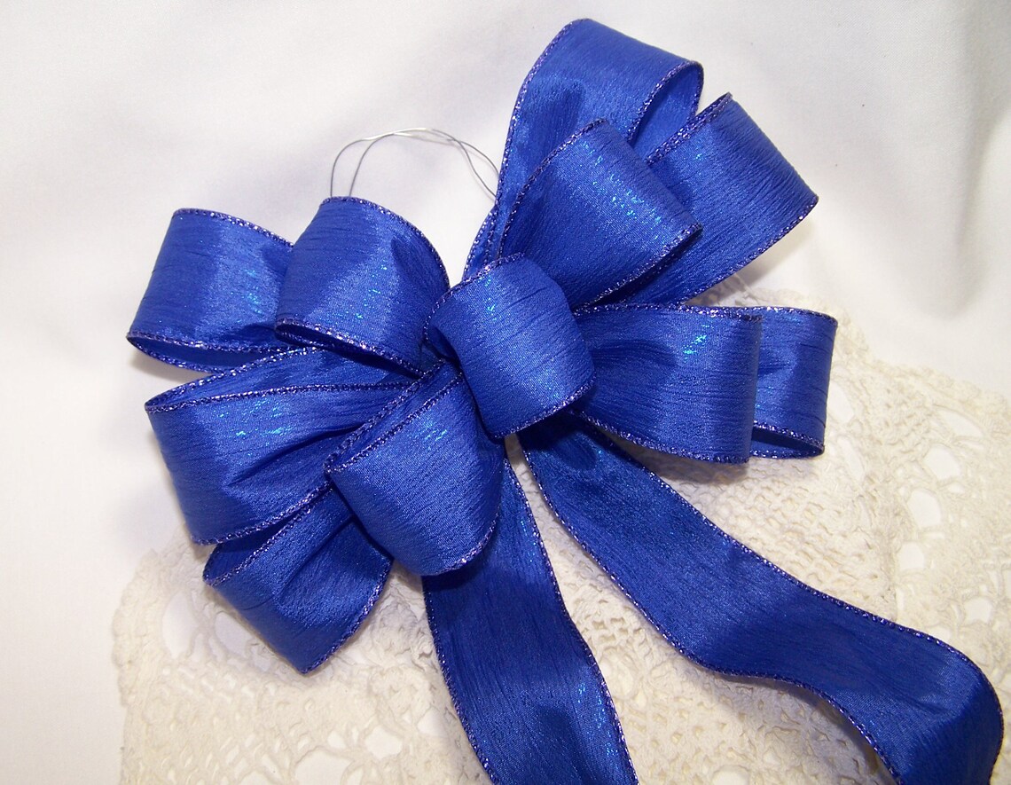 Royal Blue Bow Handmade Perfect for Wreaths Holiday Christmas - Etsy