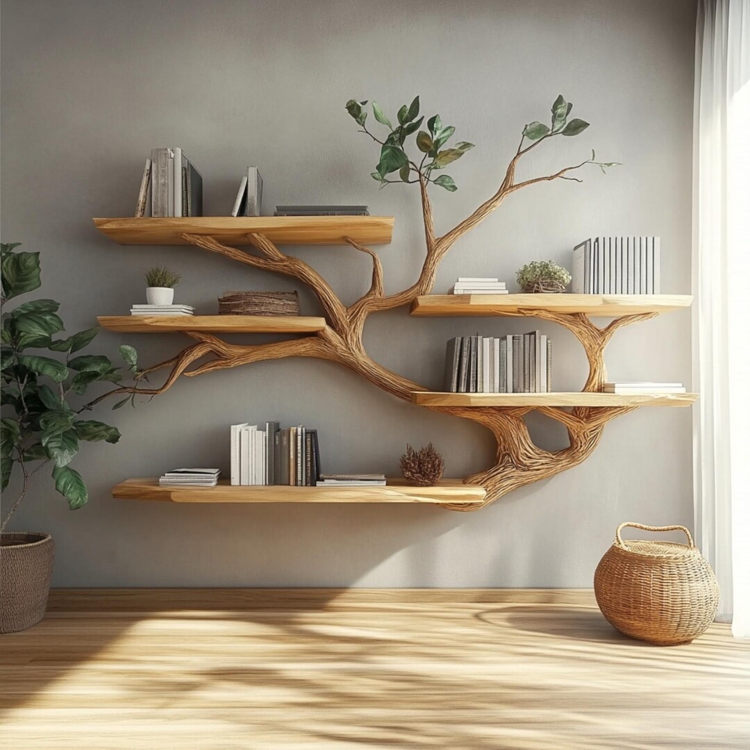 Tree Branch Bookshelf Book Ends Throne of Glass Bookcase - Etsy