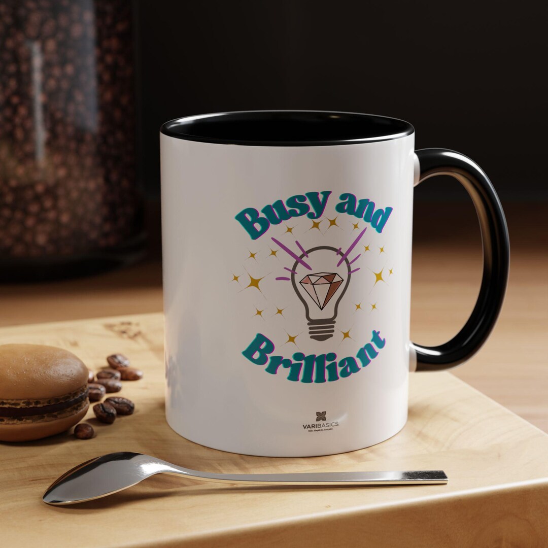 Busy and Brilliant Light Bulb Design Coffee Mug - Etsy