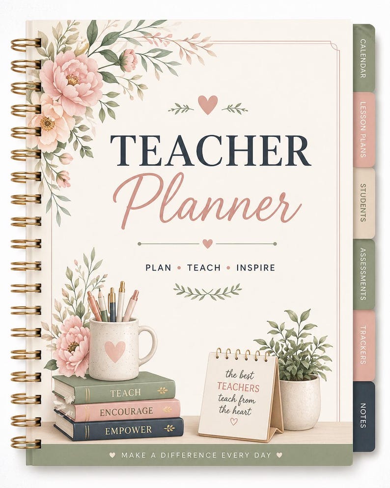 2026-2027 Teacher Planner – Weekly, Monthly, Lesson Schedule (PDF ...