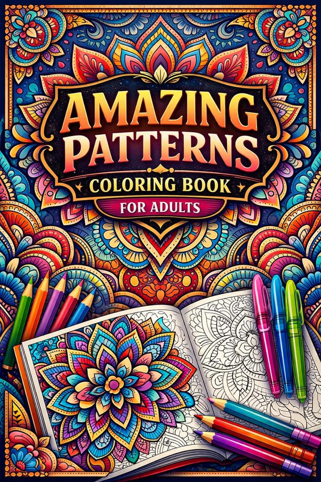 Patterns Coloring Book for Adults – Stress Relief Mandala Designs (PDF ...