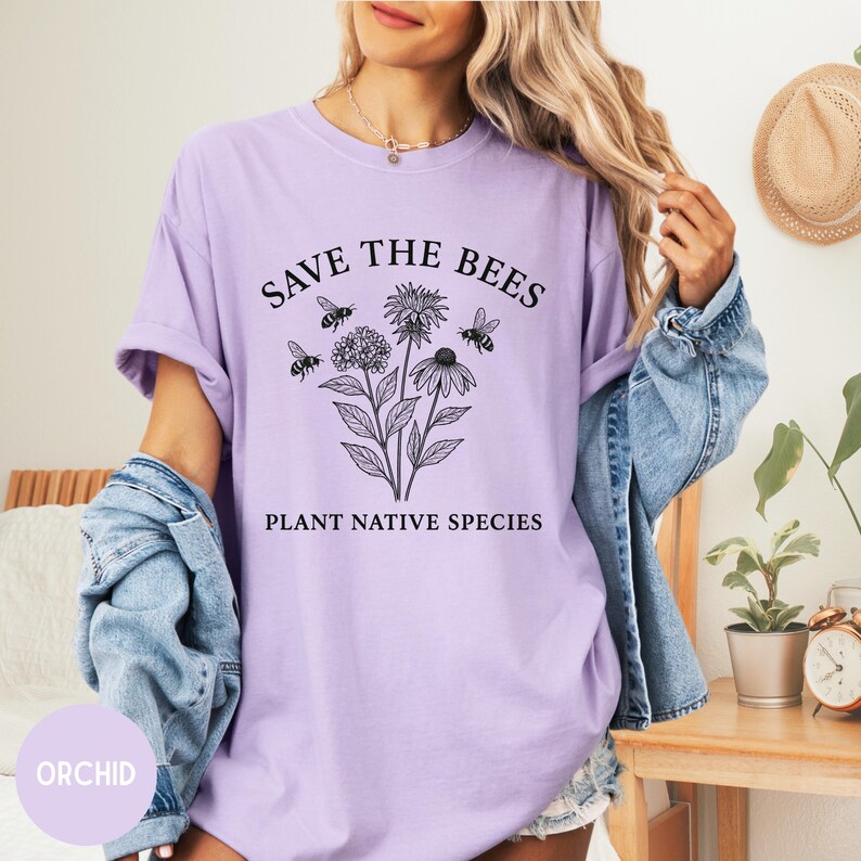 Save the Bees Shirt | Plant Native Species Tee | Bee Lover Shirt ...