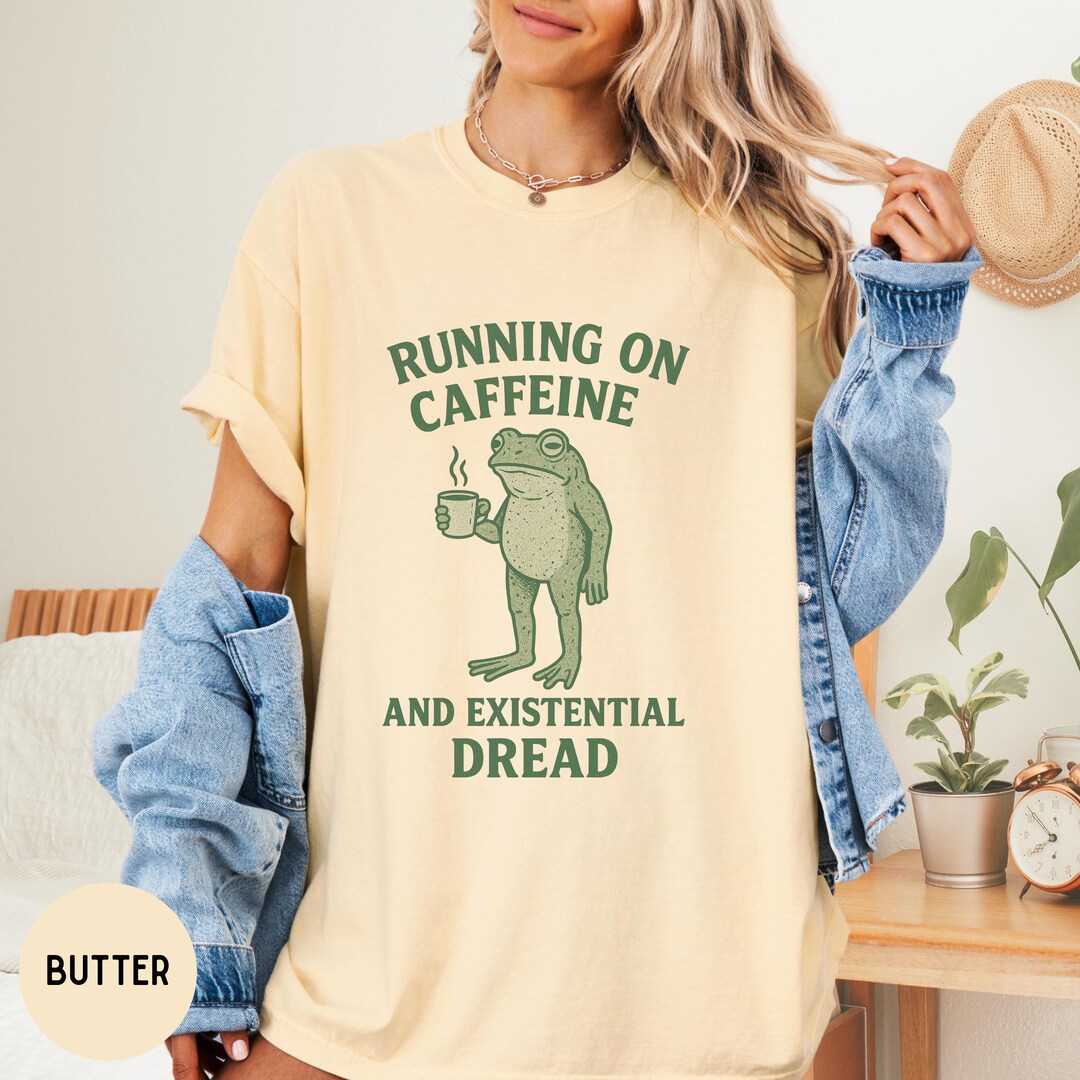 Cottagecore Frog Shirt | Comfort Colors Tee | Funny Coffee Quote Shirt ...