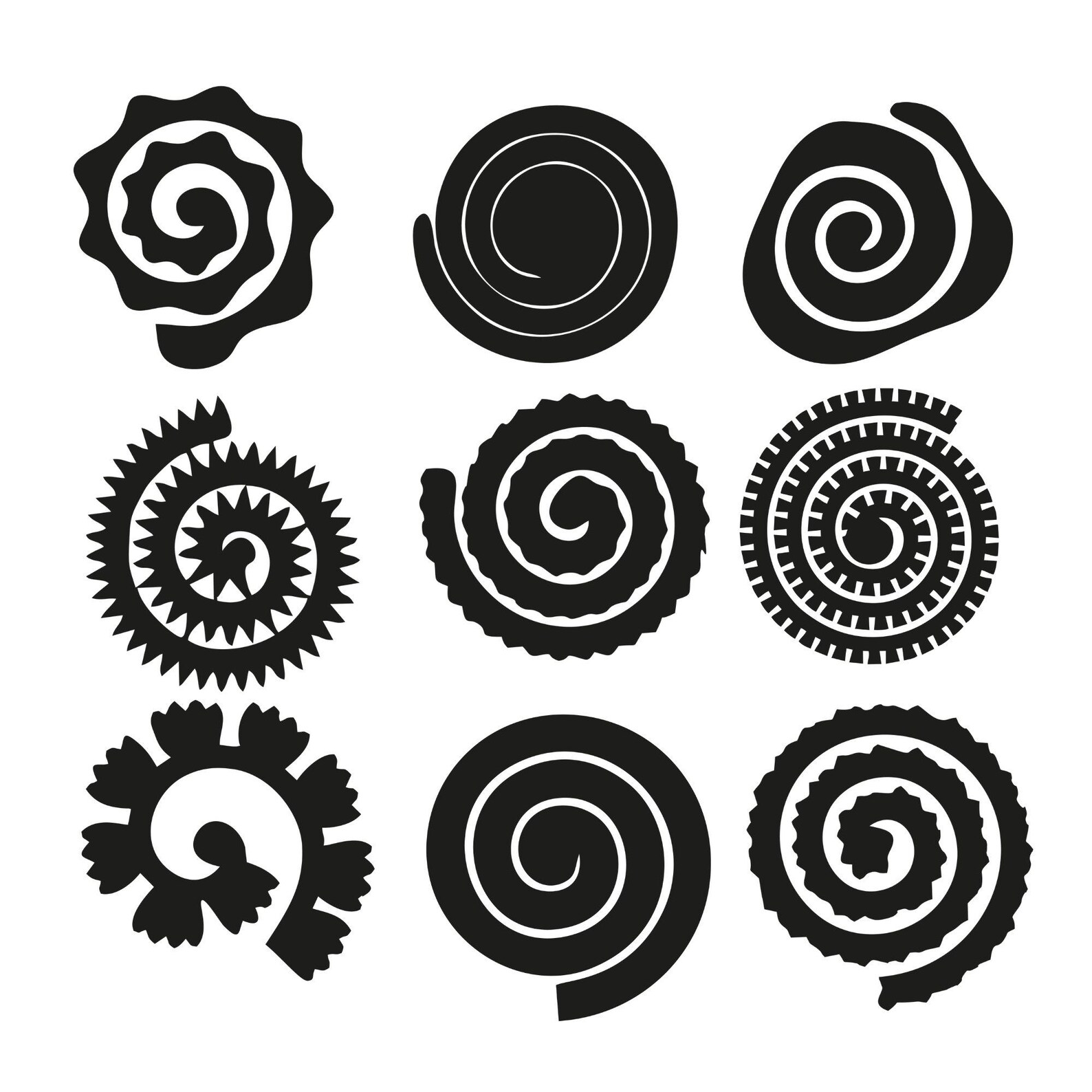 Rolled Flower Svg Bundle | Flower Svg | Rolled Flower Template | Paper ...