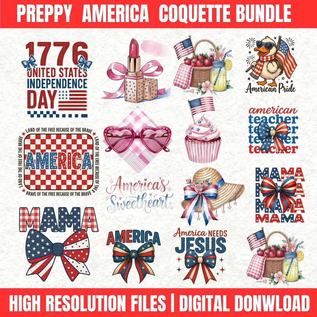 4th July Cherry PNG, Cherry Coquette Png, Trendy July 4th Png, USA ...