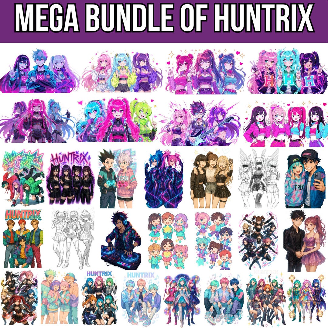Mega Bundle of Huntrix Anime Art | Cute Digital Download | Kawaii ...