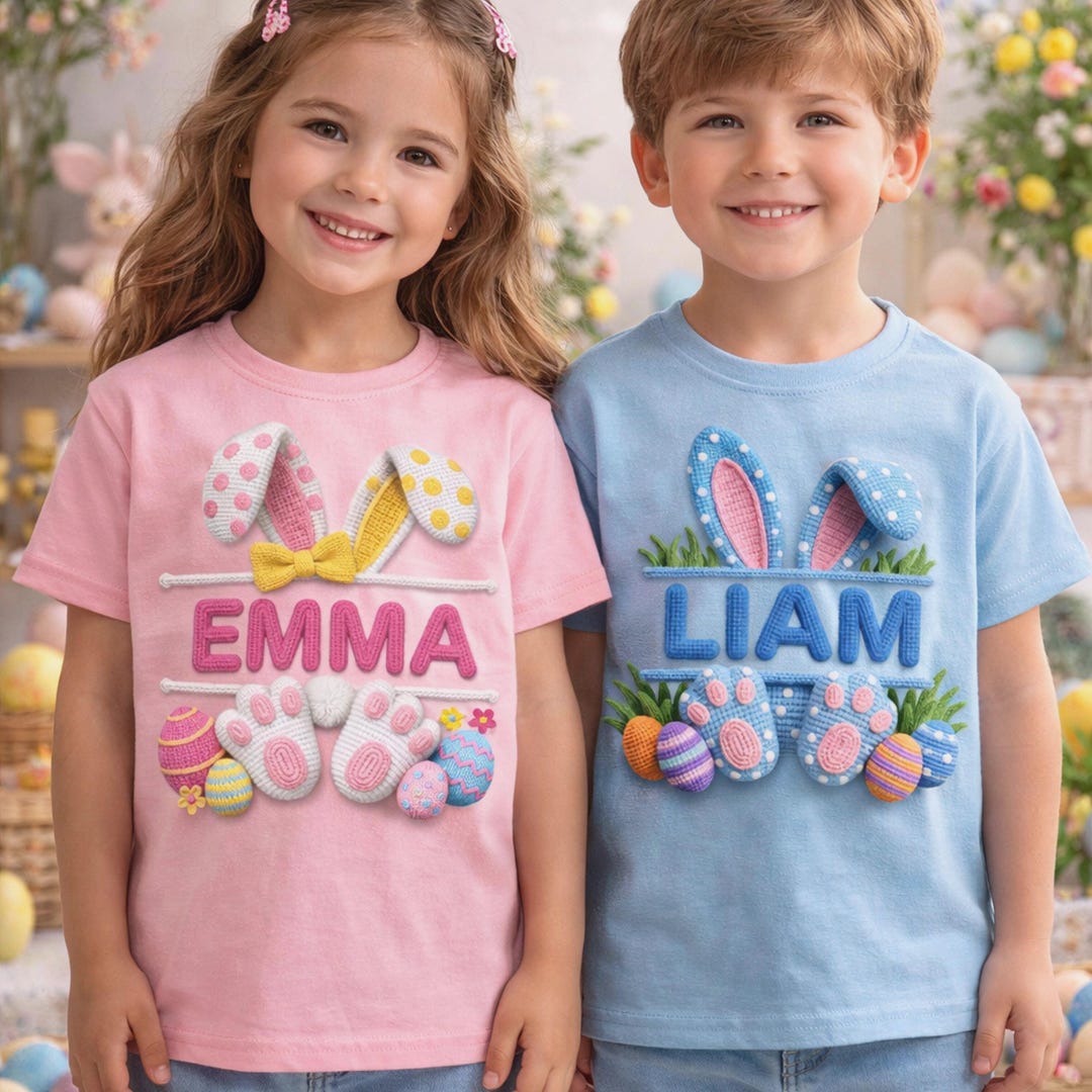 Personalized Easter Bunny Shirt for Kids,custom Name Toddler T-shirt ...