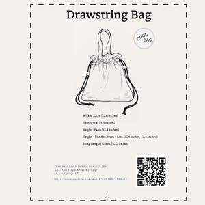 Drawstring Bag PDF Sewing Pattern | Bag Sewing Pattern | Video Tutorial - Etsy