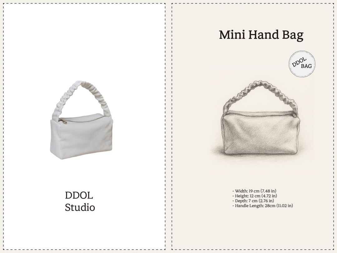 DIY Mini Handbag Pattern PDF - Easy Step-by-step Tutorial (A4/US Letter ...