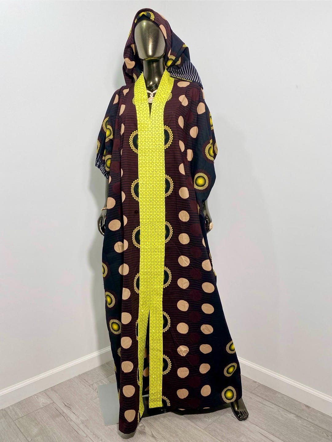 Auburn and Yellow Ankara Dress – African Dress – Elegant Boubou ...