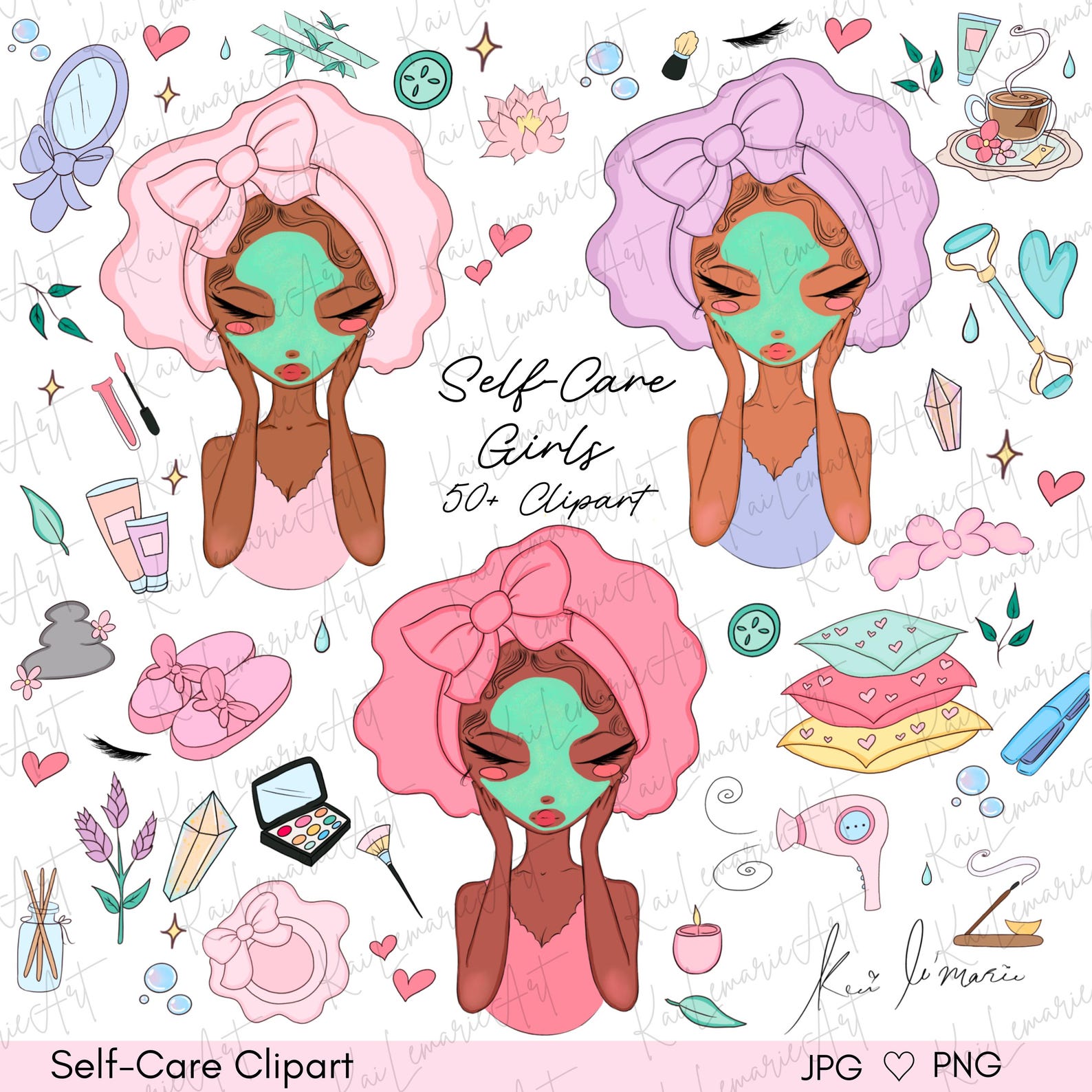 Self-care Moments Collection Clipart | Self Care, Spa, Relaxation ...