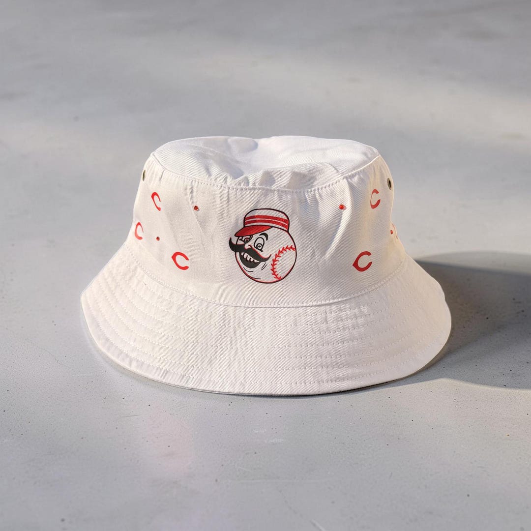 Cincinnati Reds Baseball Bucket Hat | Retro Graphic Cotton Blend Cap - Etsy