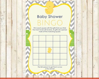 Duck Baby Shower Bingo - Etsy