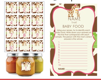 Baby food taste game | Etsy