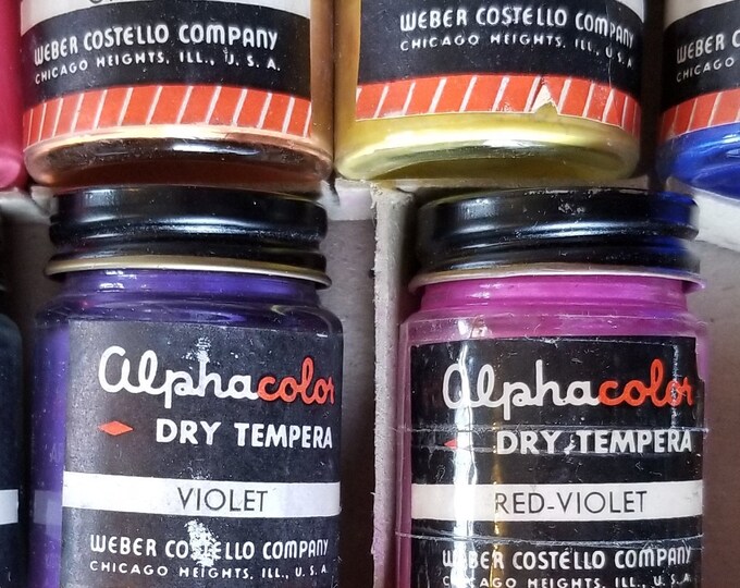 Vintage IOB Alpha Color Alphacolor Dry Tempera Pigment Weber Costello ...