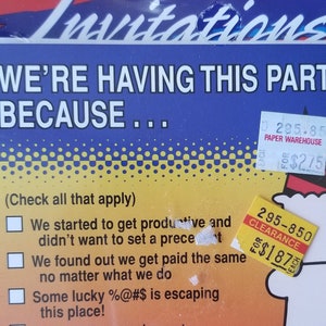 Vintage New NIP Dilbert Office Party Invitation Cards Do Not | Etsy