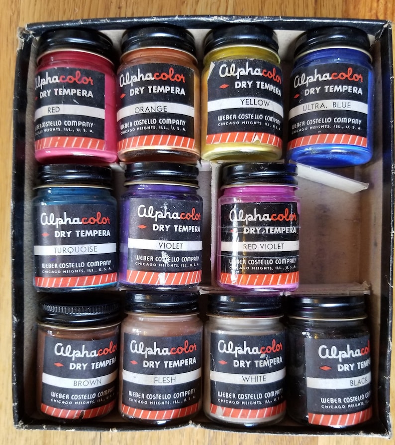 Vintage IOB Alpha Color Alphacolor Dry Tempera Pigment Weber | Etsy