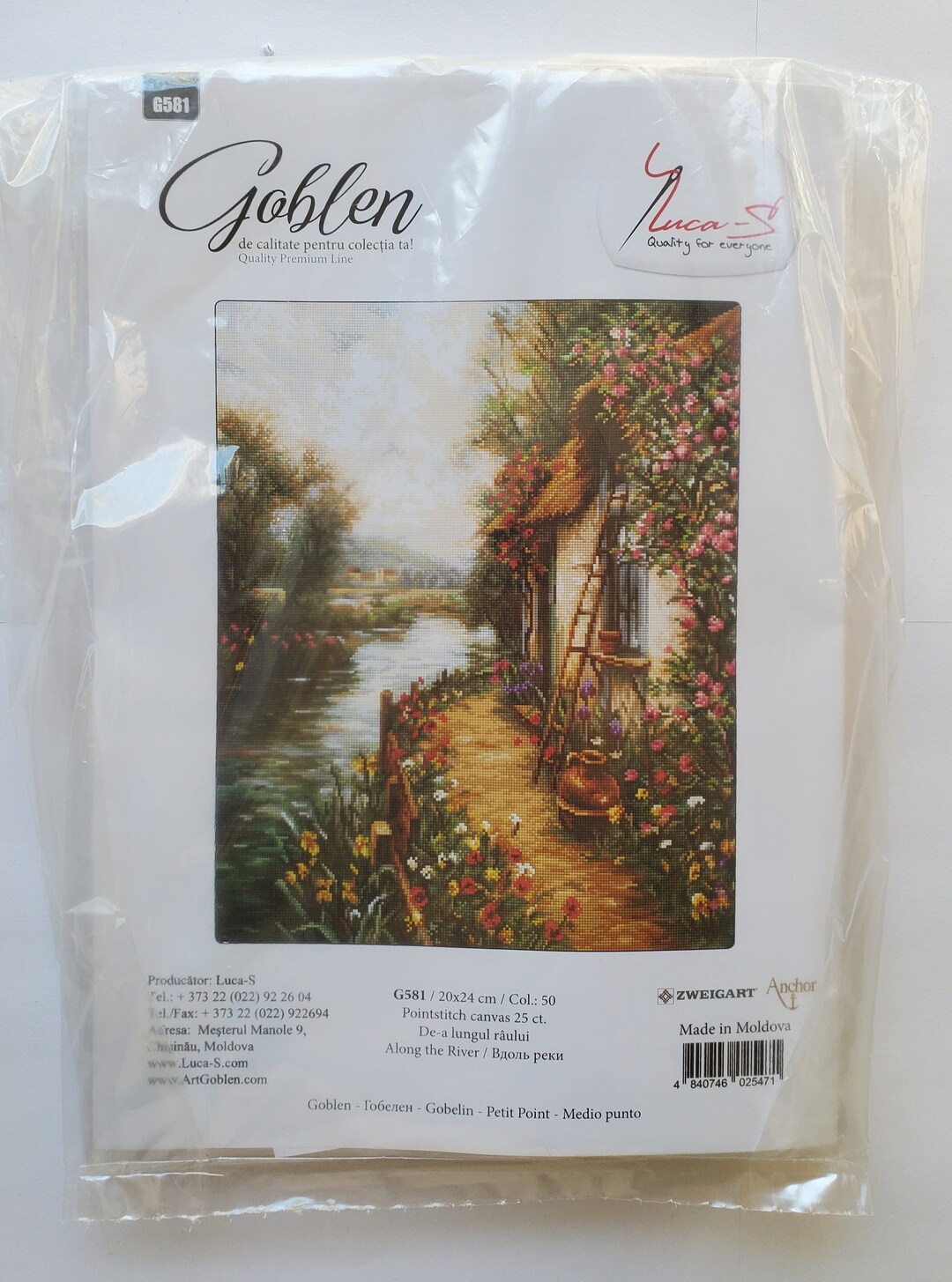 New Open Luca-s Goblen Along the River Pointstitch Needlepoint ...