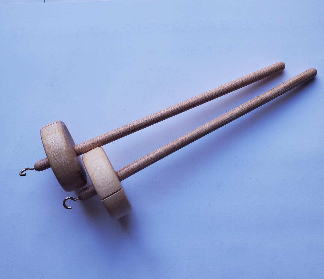 Pair of Drop Spindles Textile Hand Spinning Spun Tool Fiber Artist ...