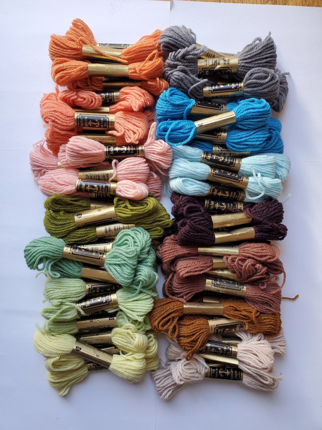 Vintage New Anchor Tapestry Tapisserie Wool Crewel Yarn 10m Skeins ...