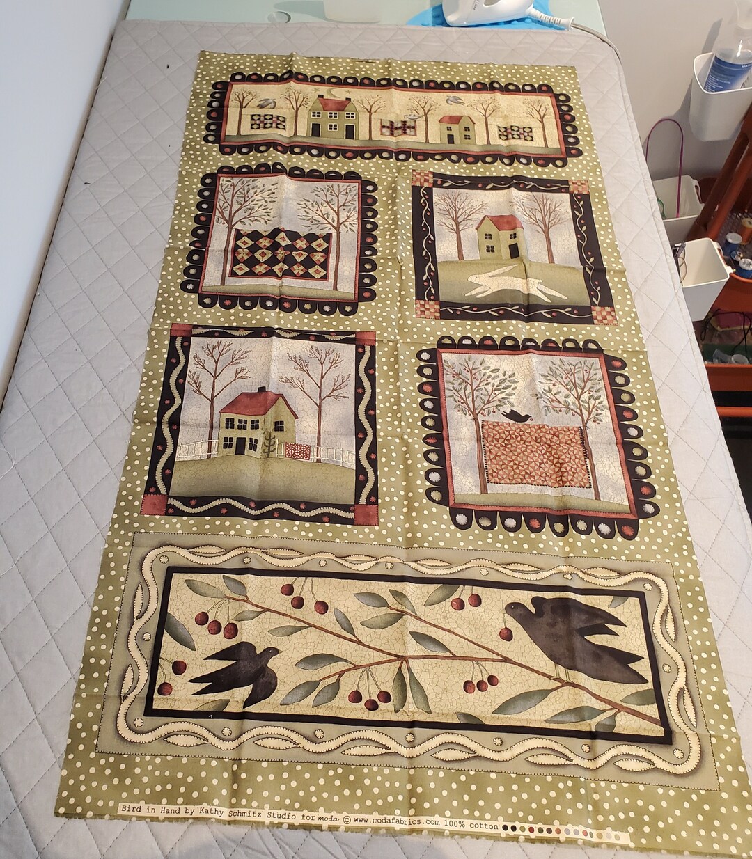 New Kathy Schmitz Studio Bird in Hand Quilt Panel Fabric Pack Bundle Pattern by Clare Cox ...