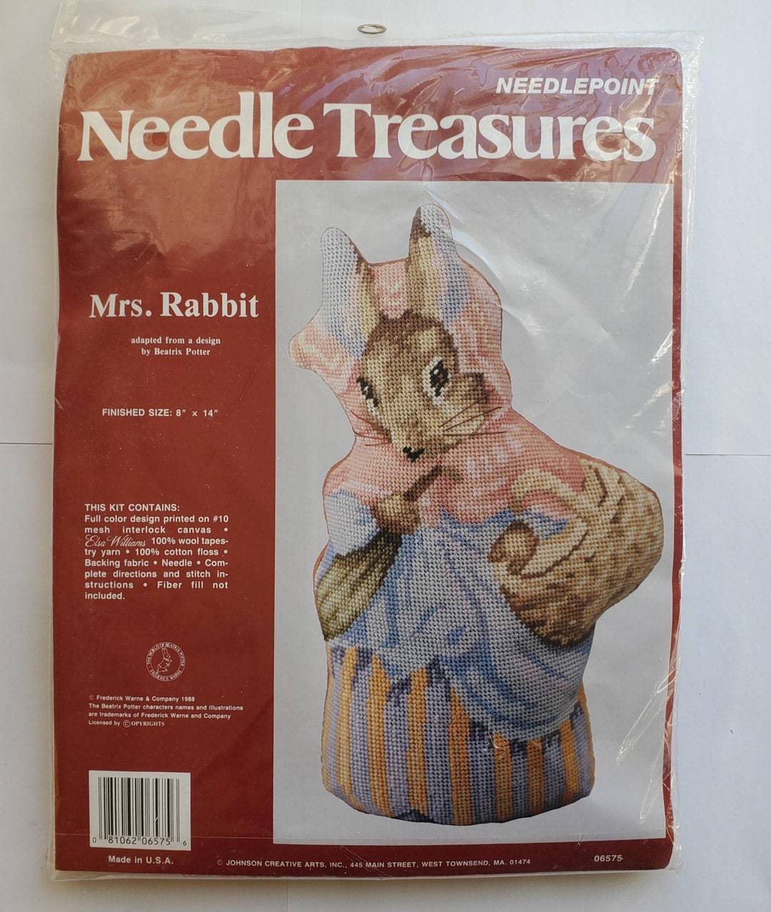 Vintage Open Repackaged Needle Treasures Mrs Peter Rabbit 3D Figural ...