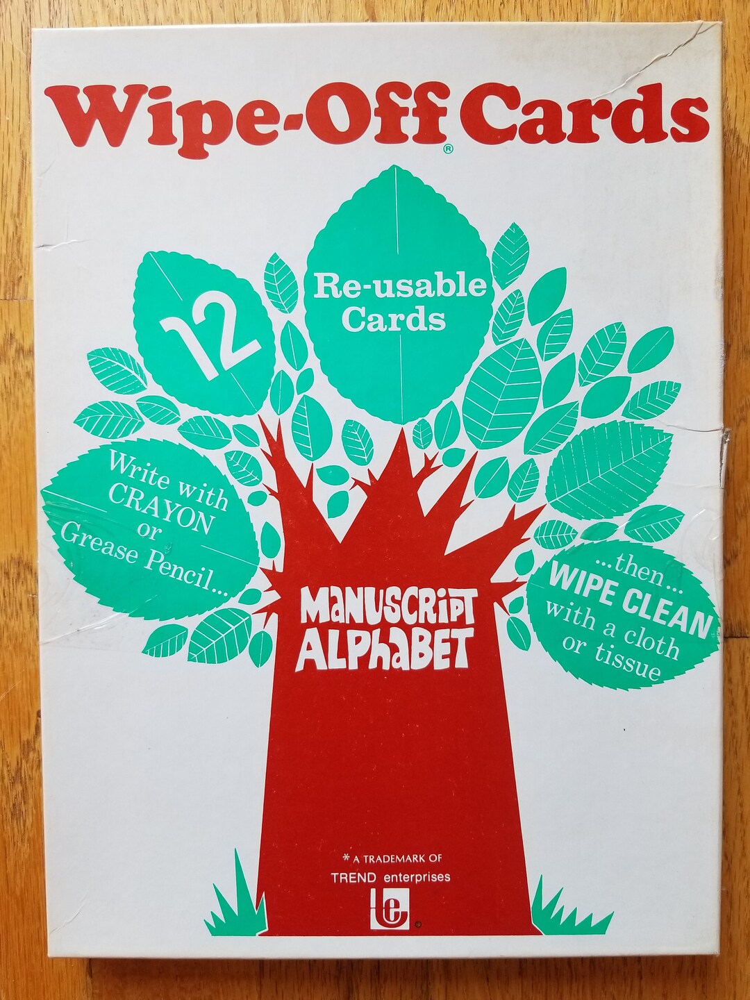 Vintage Wipe off Clean Re-usable Cards Abcs Printing Manuscript ...